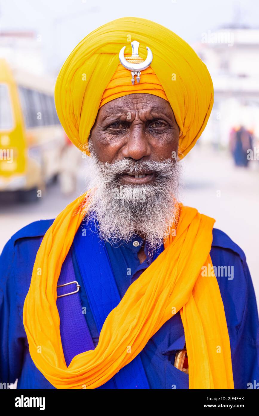 Anandpur Sahib, Punjab, India - March 2022: Portrait of sikh male ...