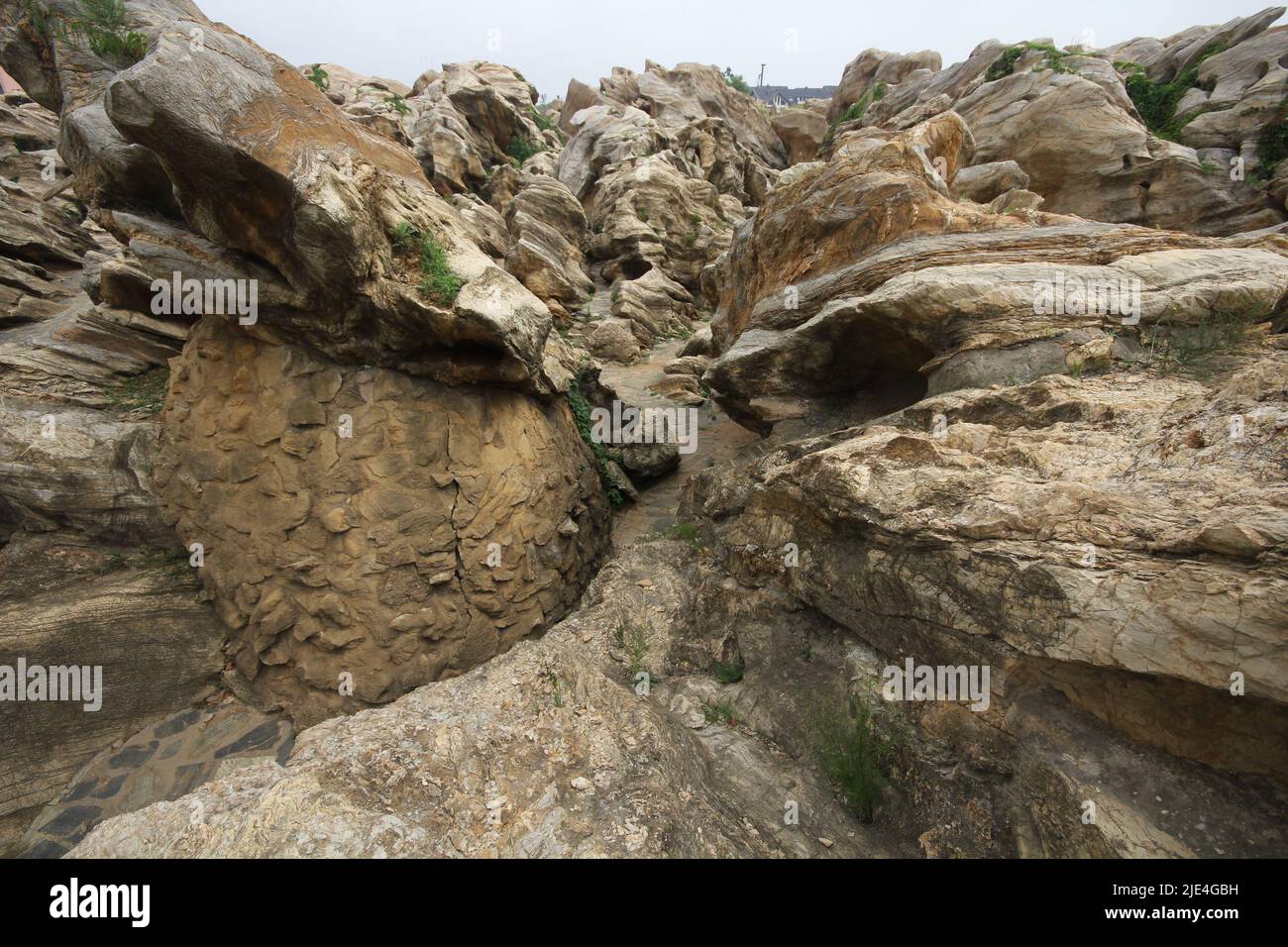 Jin Shiyuan dalian bronze park stone mountain rockery Stock Photo - Alamy