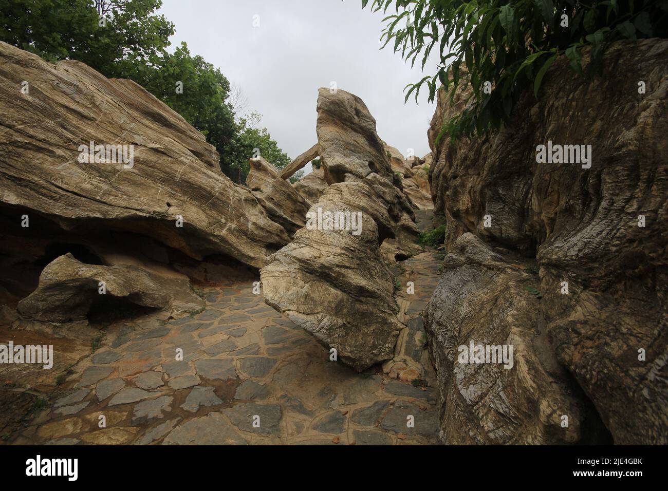 Jin Shiyuan dalian bronze park stone mountain rockery Stock Photo - Alamy