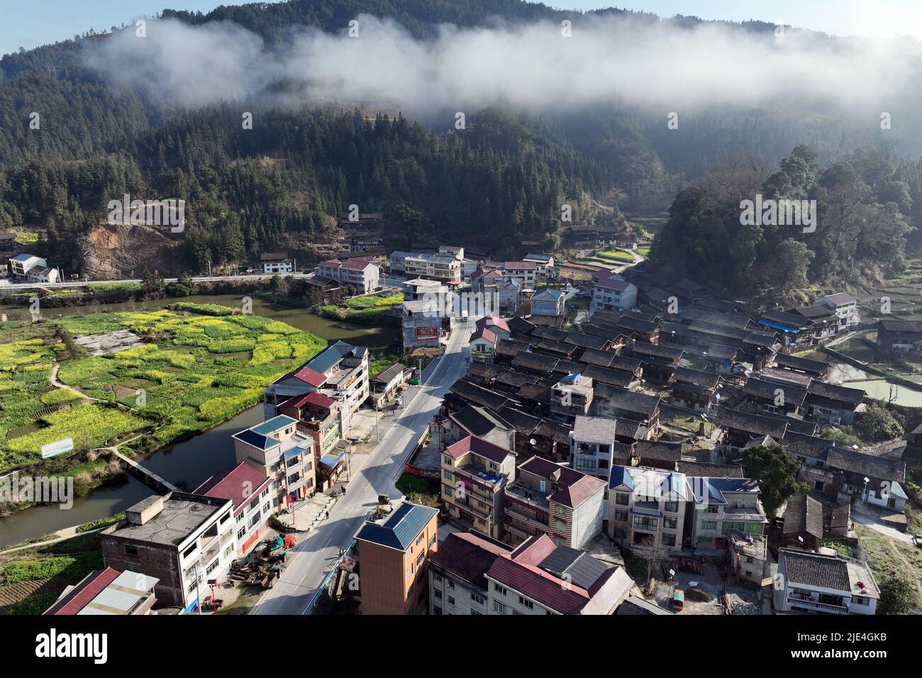 Guizhou jin screen spring flowers Stock Photo - Alamy