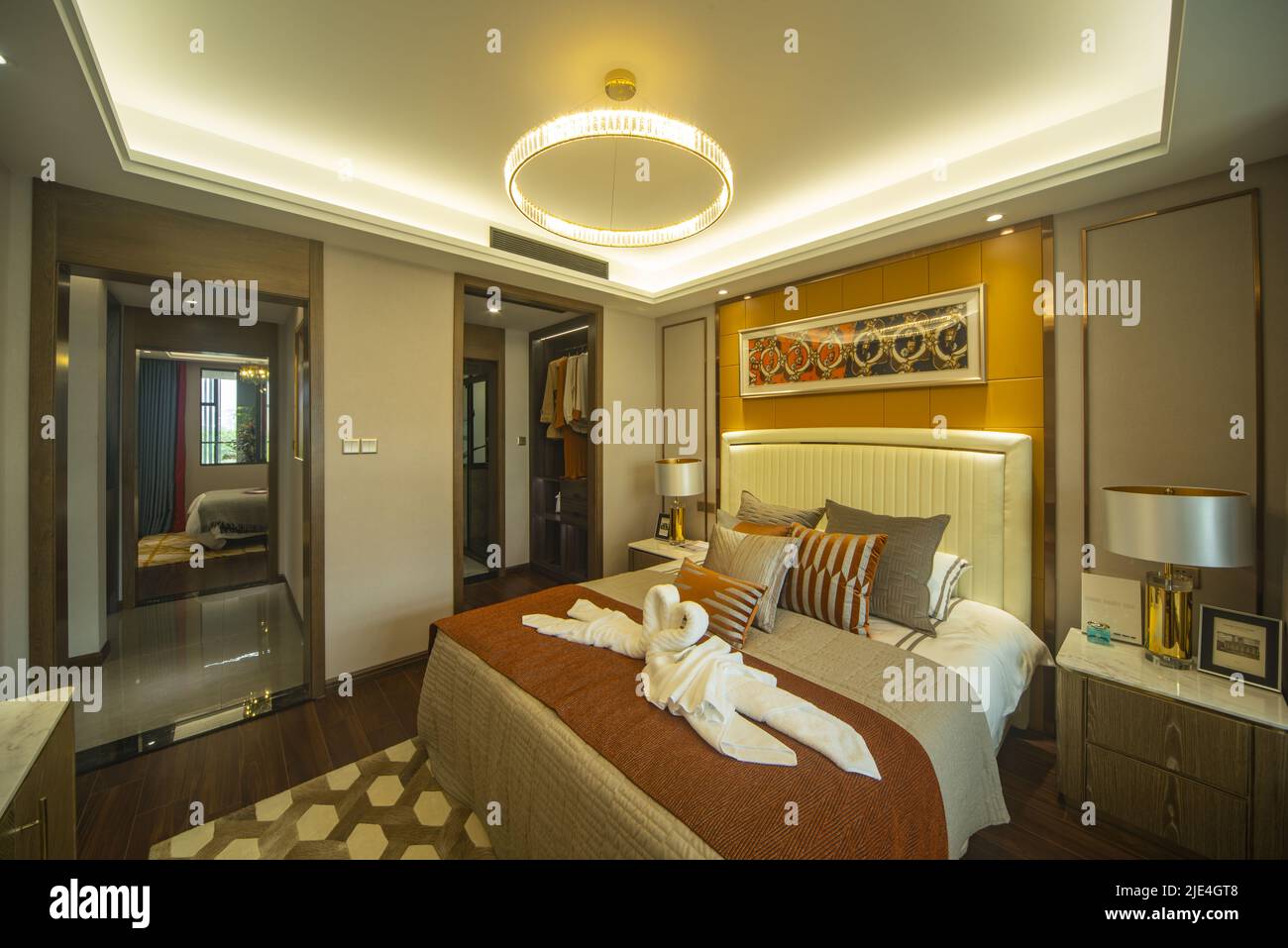 The mock up room fine decoration Stock Photo - Alamy