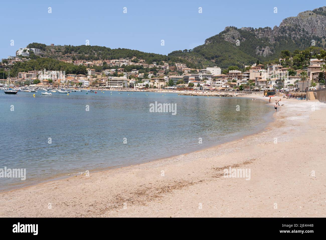 Port de Soller beach Stock Photo - Alamy