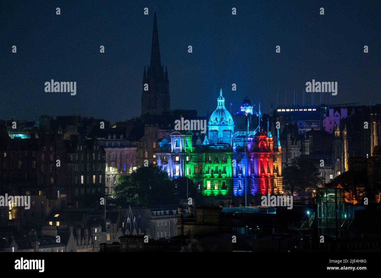 The headquarters of the Bank of Scotland on The Mound, Edinburgh, is ...