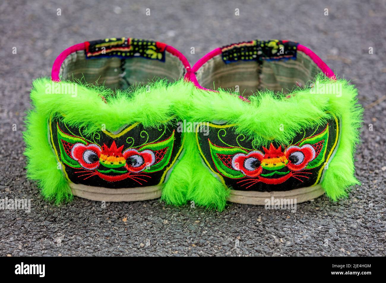 Children tiger-head shoes Stock Photo - Alamy
