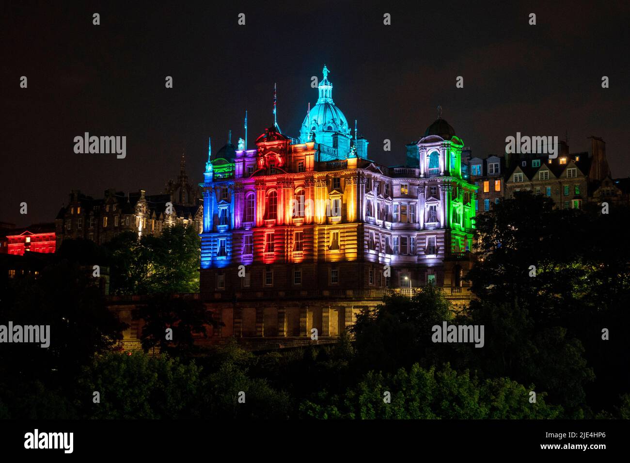 The headquarters of the Bank of Scotland on The Mound, Edinburgh, is ...