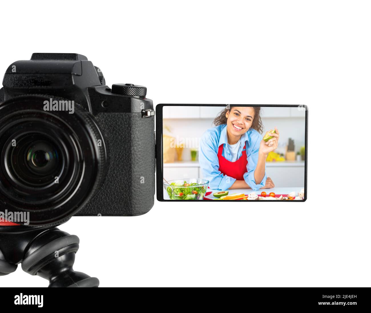 Vlogger woman hi-res stock photography and images - Alamy