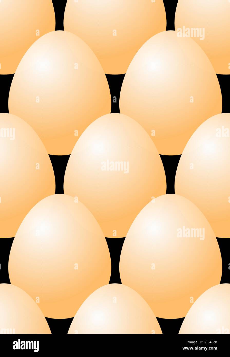 Chicken eggs white. Seamless pattern on a black background Stock Vector ...