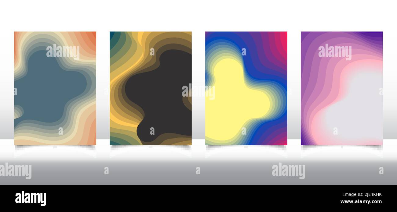 Brochure cover template abstract 3D fluid shapes background and texture ...