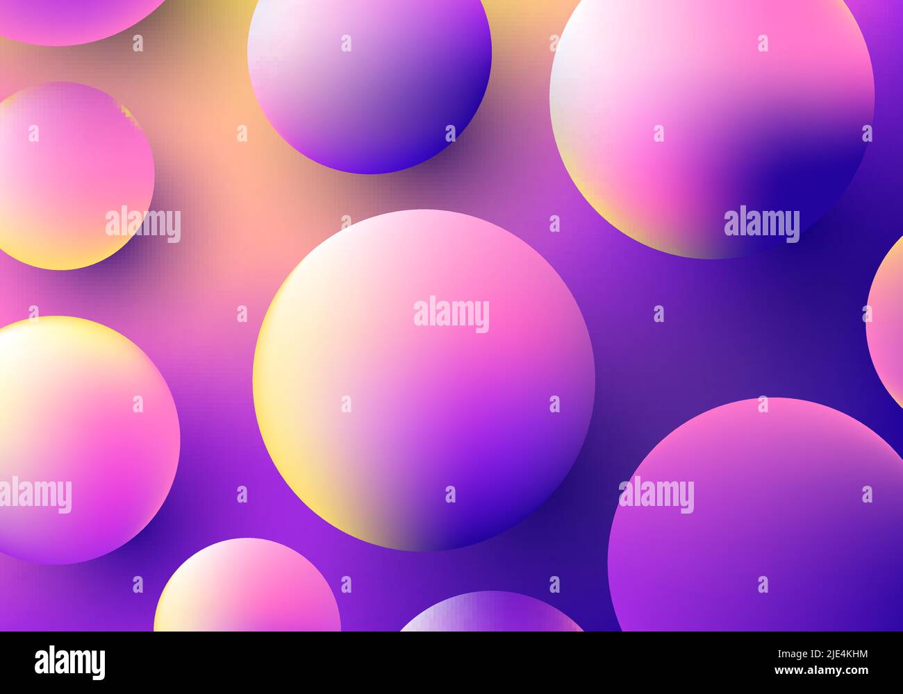 3D realistic circles shapes pattern vibrant color background. Fluid ...