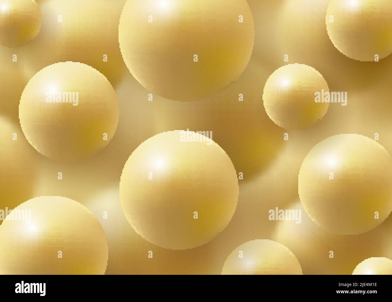 3D realistic golden balls on blurred effect elements background luxury ...