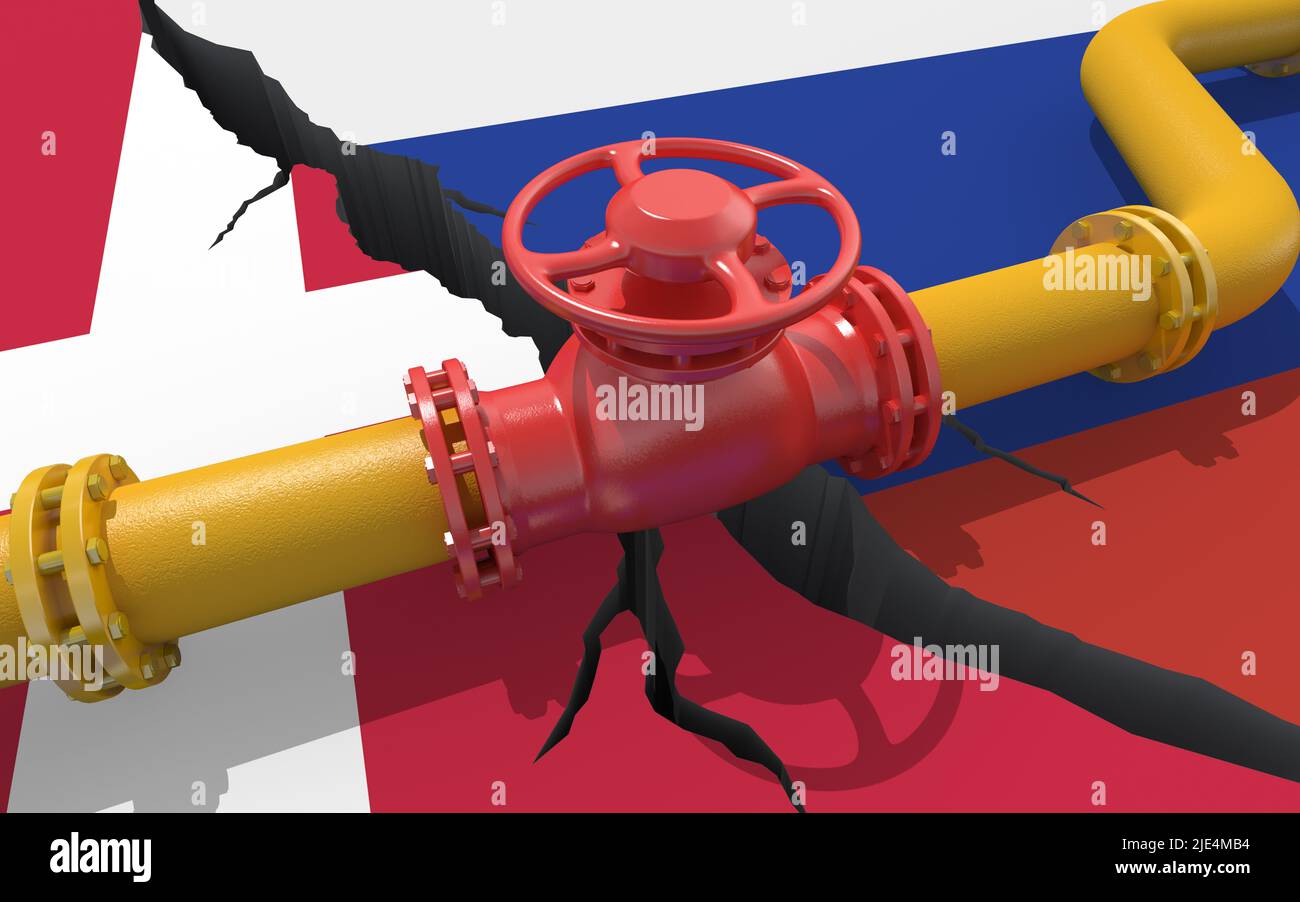 Pipeline with flags denmark hi-res stock photography and images - Alamy