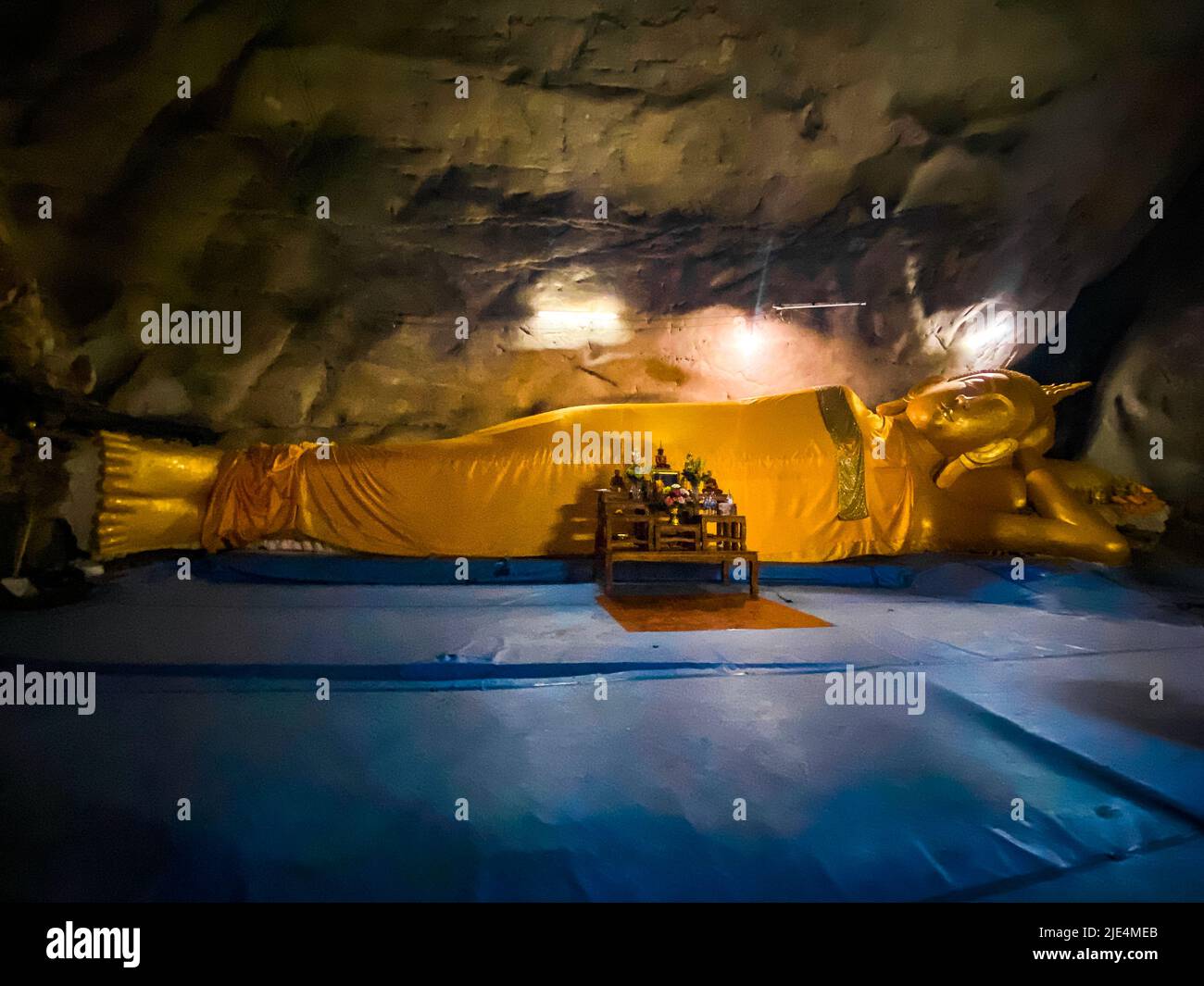 Wat Ao Noi buddha statues in the cave in Prachuap Khiri Khan, Thailand ...