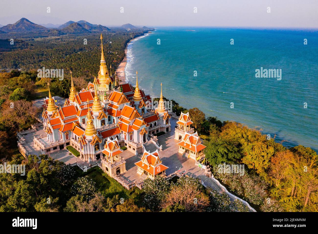 Phra Mahathat Chedi Phakdee Prakat temple in Prachuap Khiri Khan, Thailand Stock Photo - Alamy