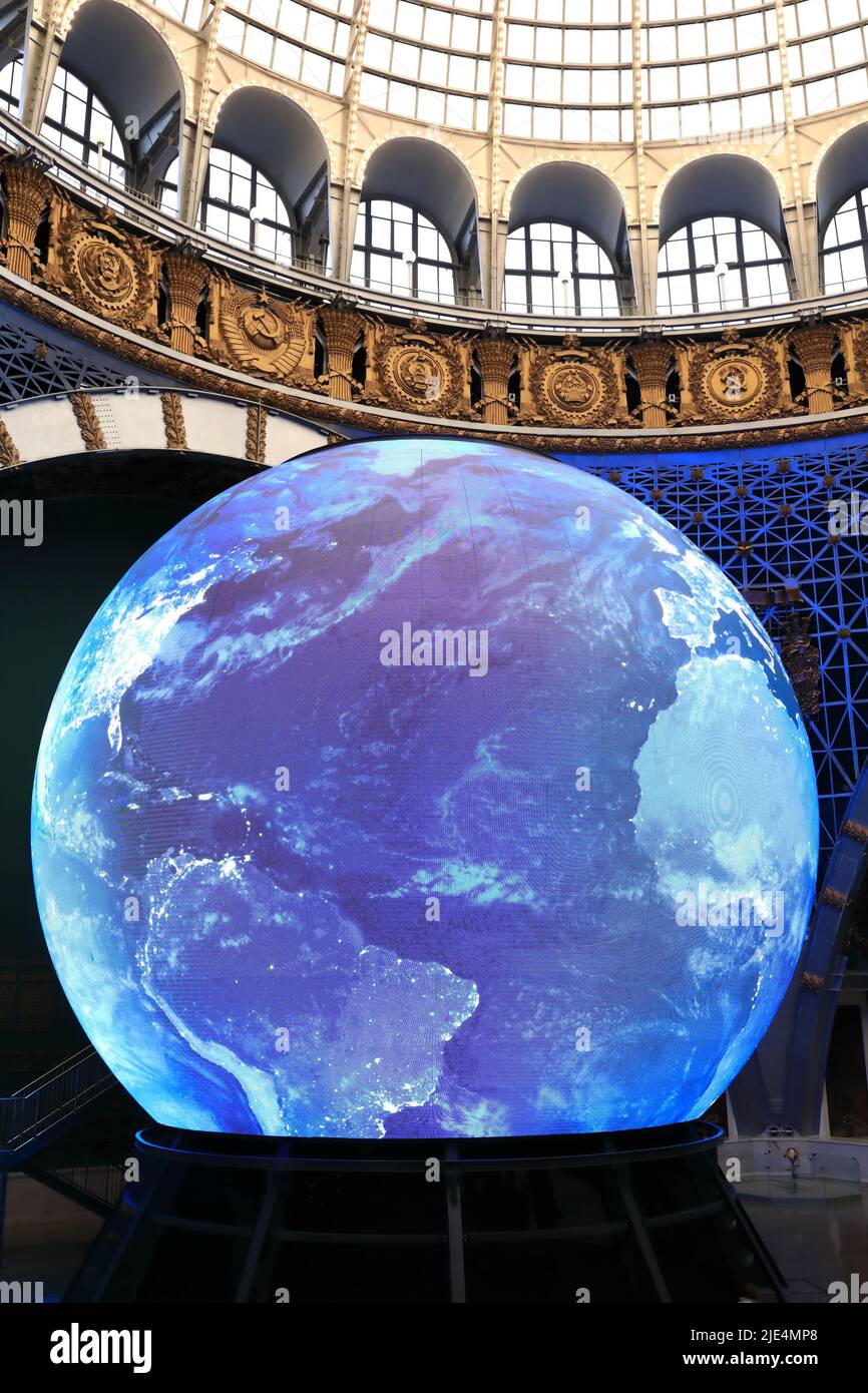 Moscow, Russia. May 2, 2022. Editorial Use Only. Big luminous model of ...