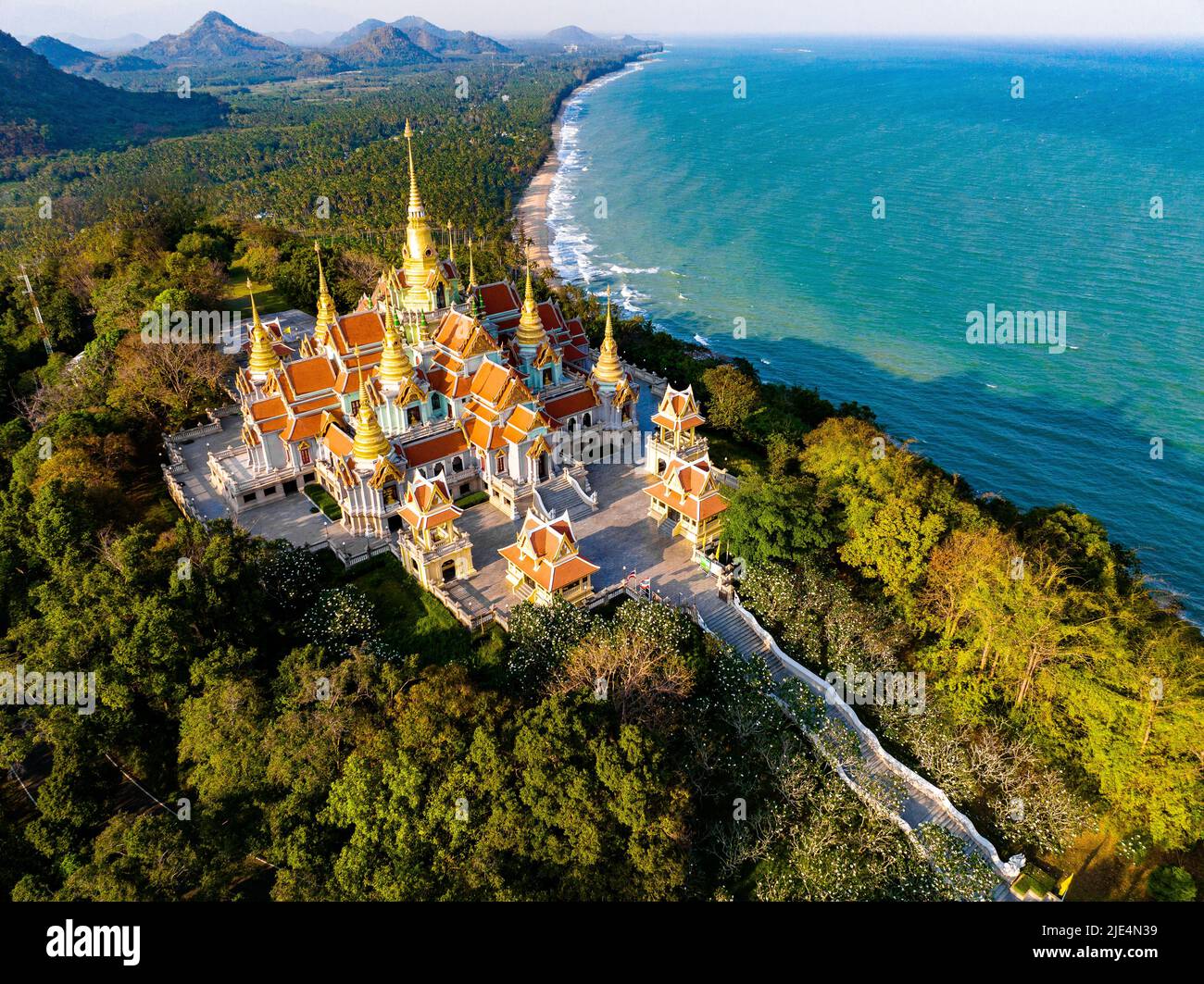 Phra Mahathat Chedi Phakdee Prakat temple in Prachuap Khiri Khan ...