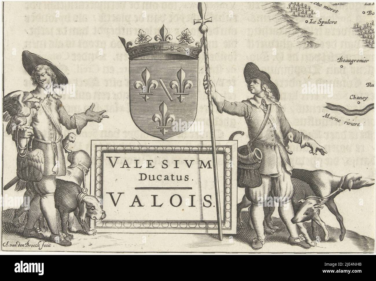 Excerpt from the map of the French province of Valois Valesium Ducatus ...