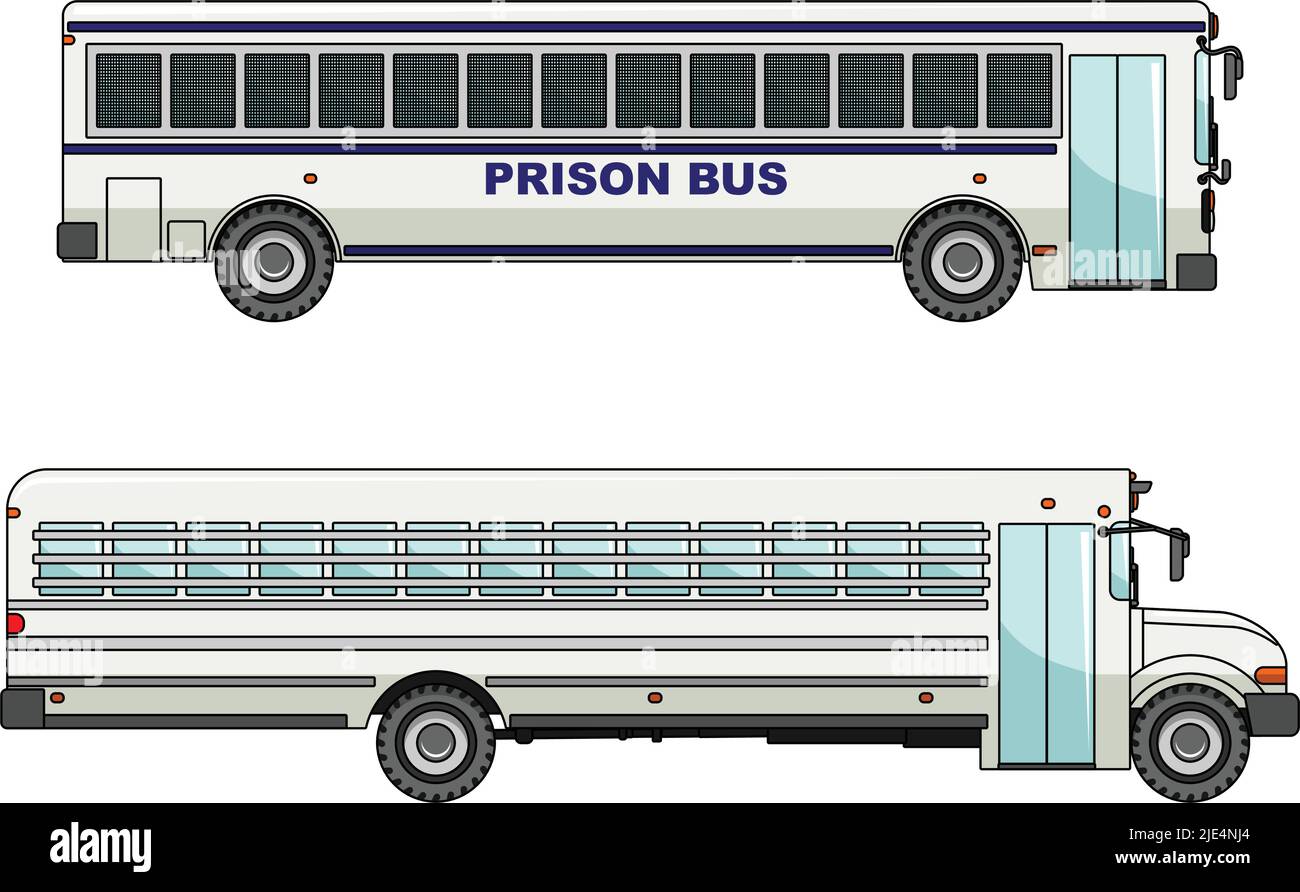 Two variants of a prison bus in flat style Stock Vector Image & Art - Alamy