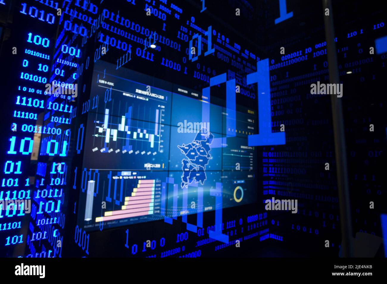 In the future data diagrams computer forecast Stock Photo - Alamy