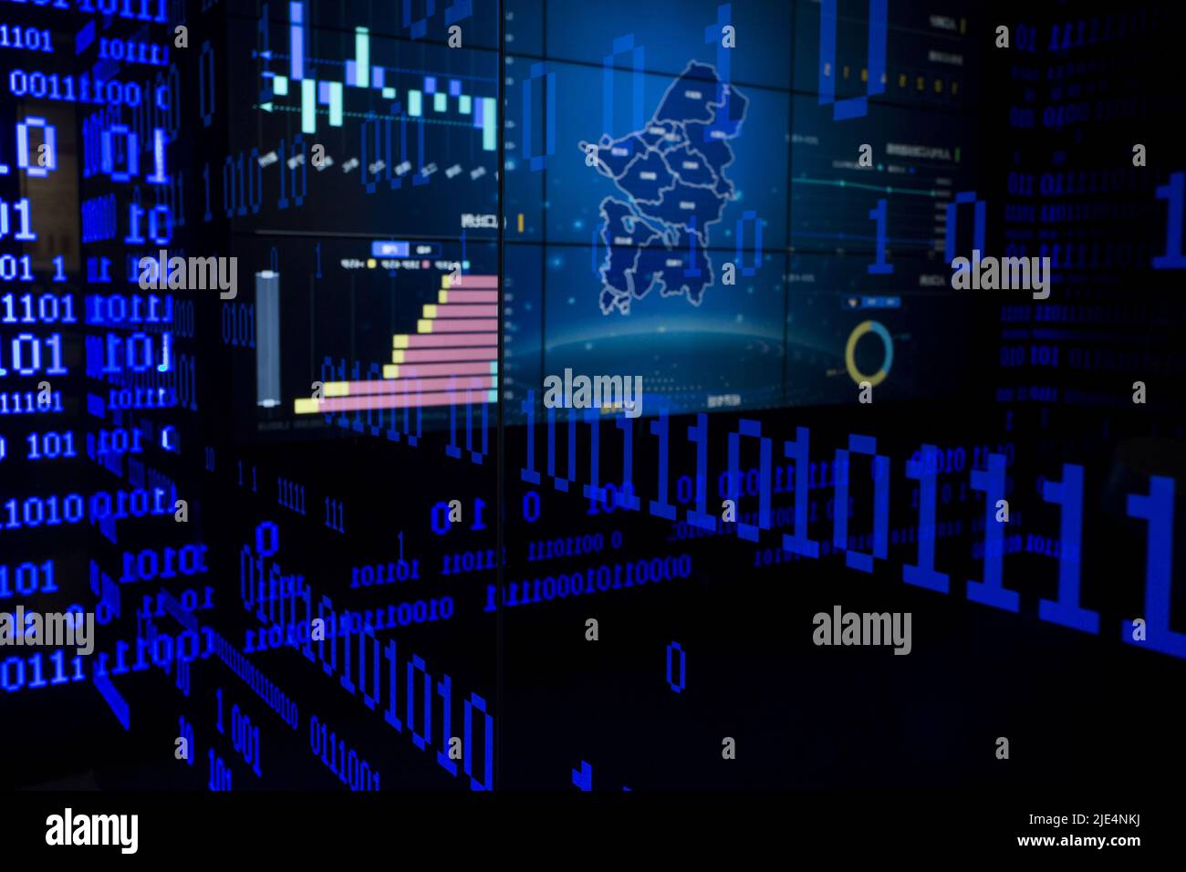 In the future data diagrams computer forecast Stock Photo - Alamy