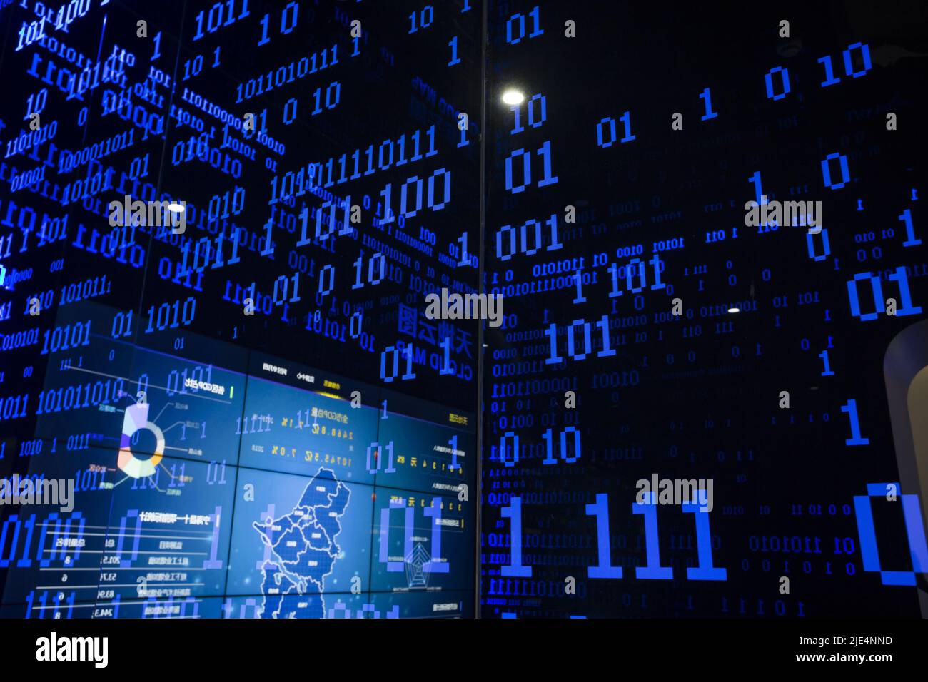 In the future data diagrams computer forecast Stock Photo - Alamy