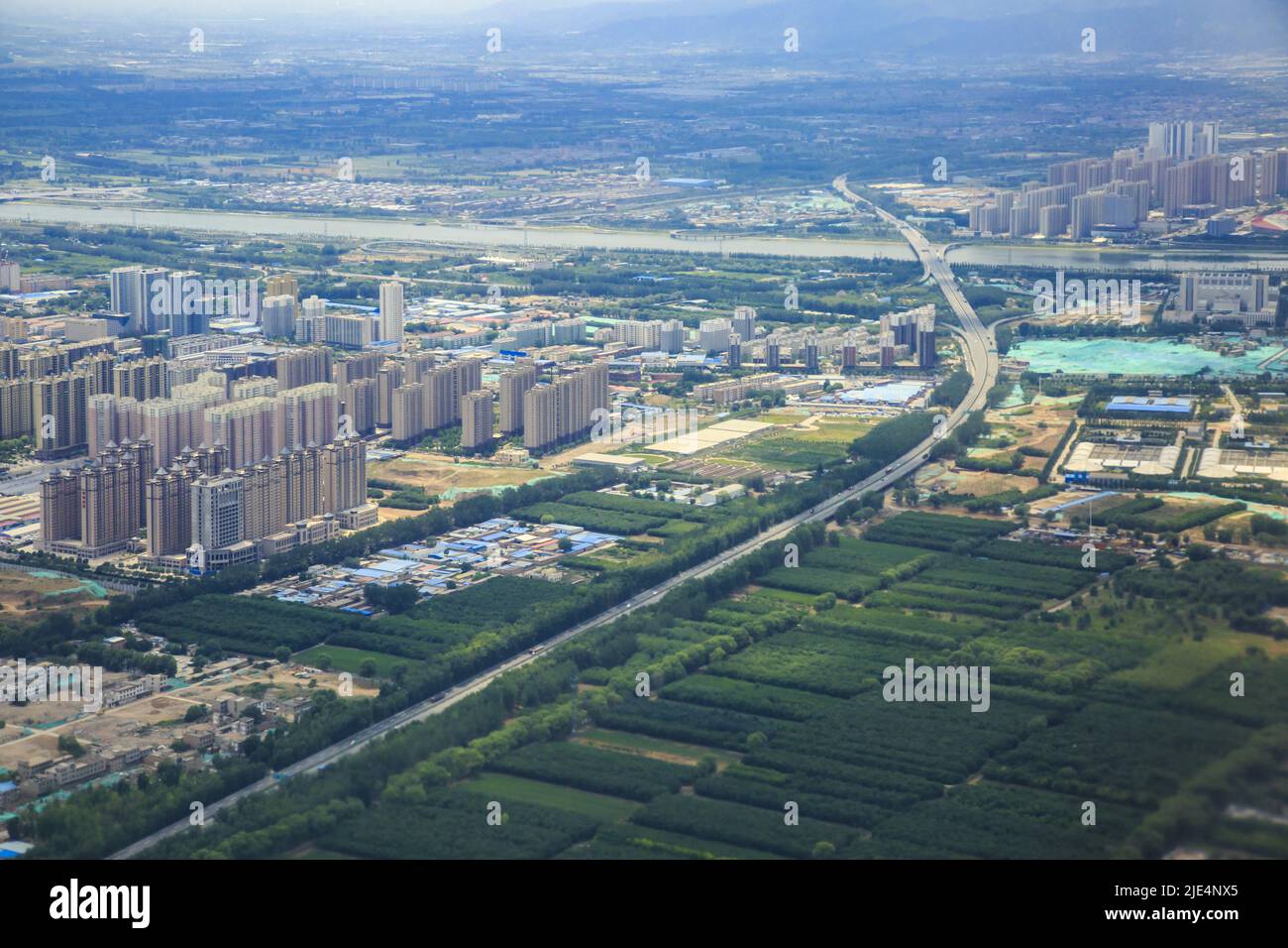 Shanxi taiyuan city a bird's eye view aerial cities Stock Photo - Alamy