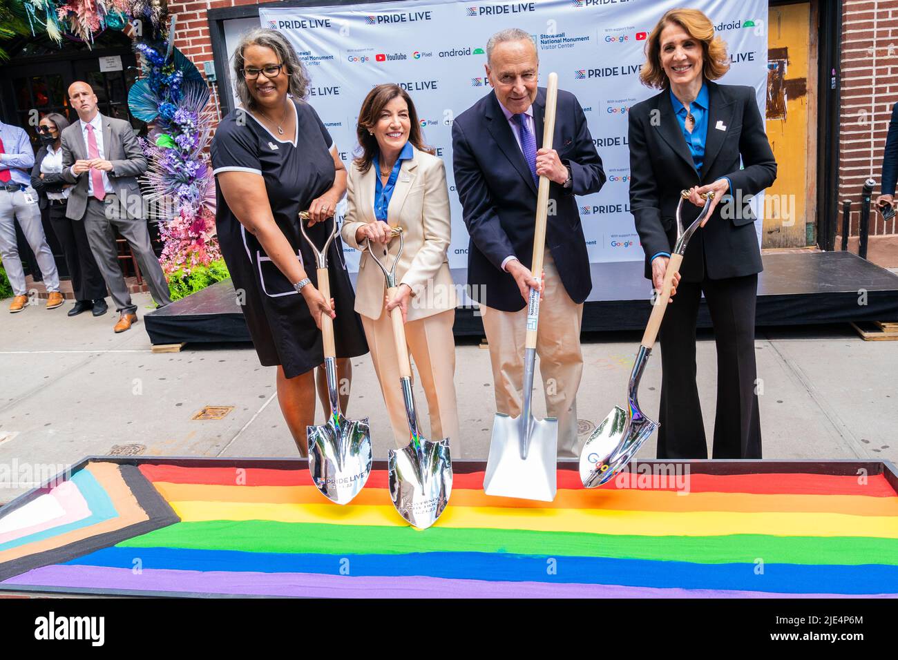 New York, NY - June 24, 2022: Ann Marie Gothard, Governor Kathy Hochul ...