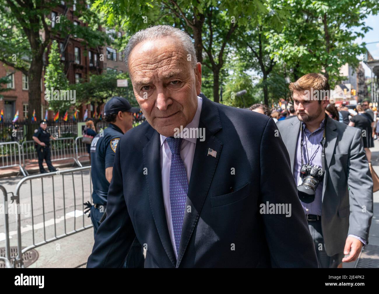 New York, NY - June 24, 2022: US Senator Charles Schumer attends ... New York, NY - June 24, 2022: US Senator Charles Schumer attends ...