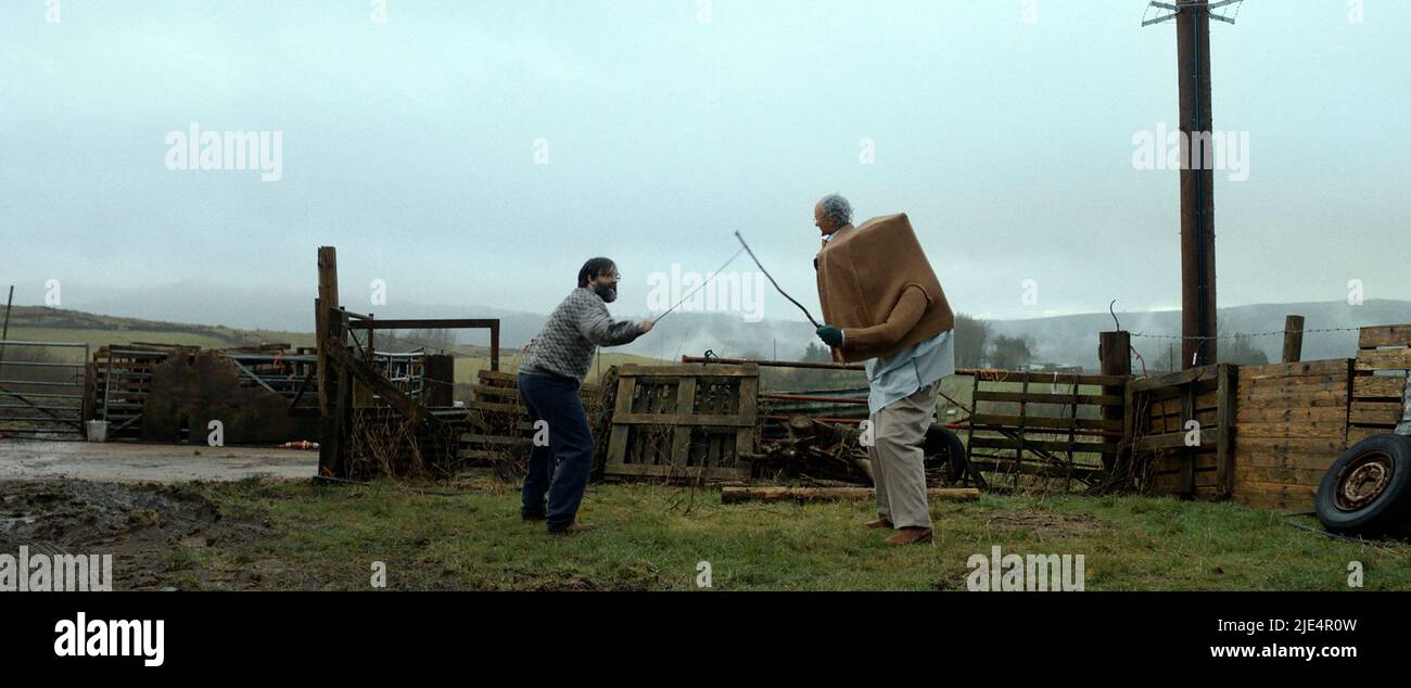 DAVID EARL and CHRIS HAYWARD in BRIAN AND CHARLES (2022), directed by JIM ARCHER. Credit ...