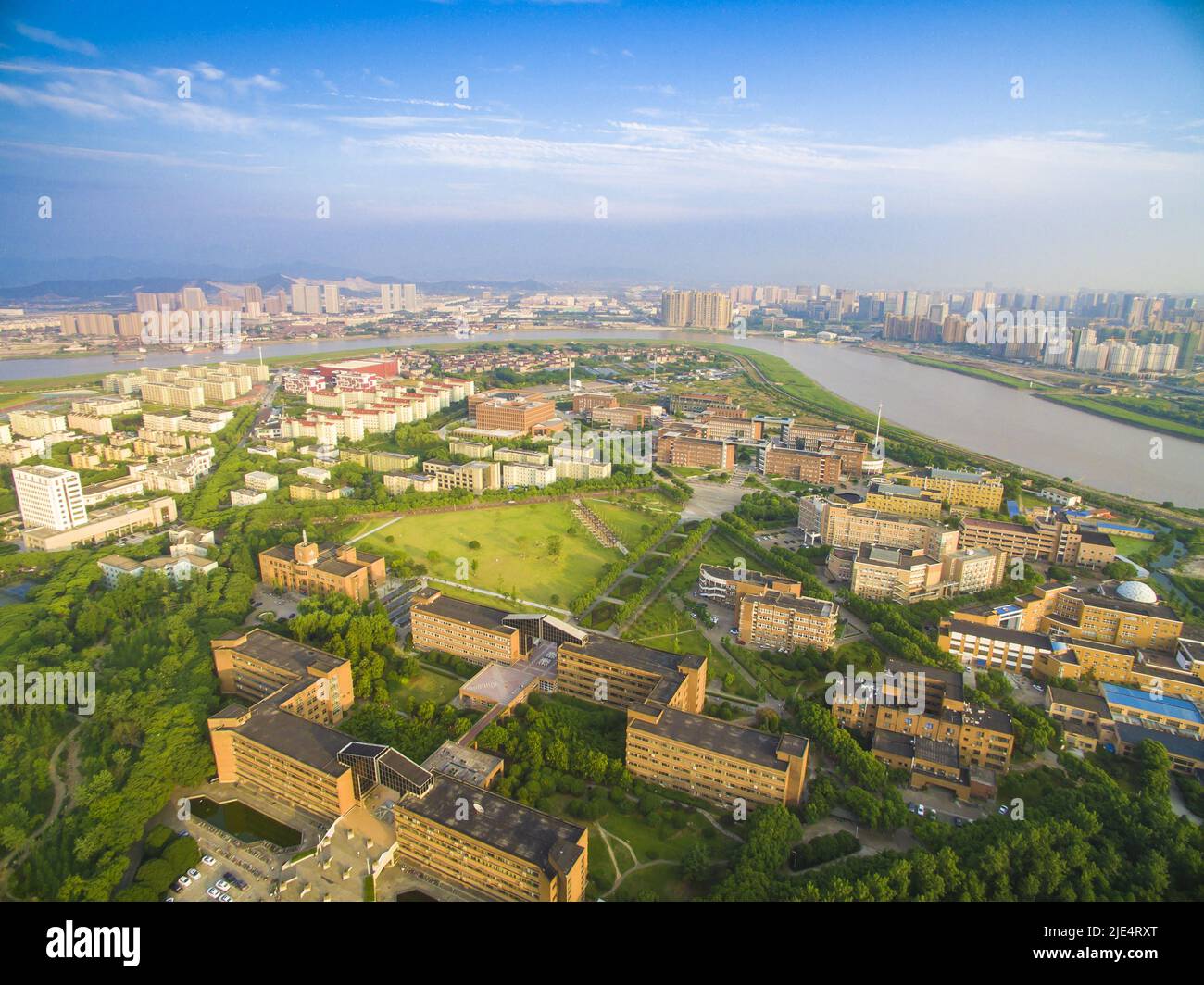 Zhejiang ningbo aerial panoramic view looking down Stock Photo - Alamy