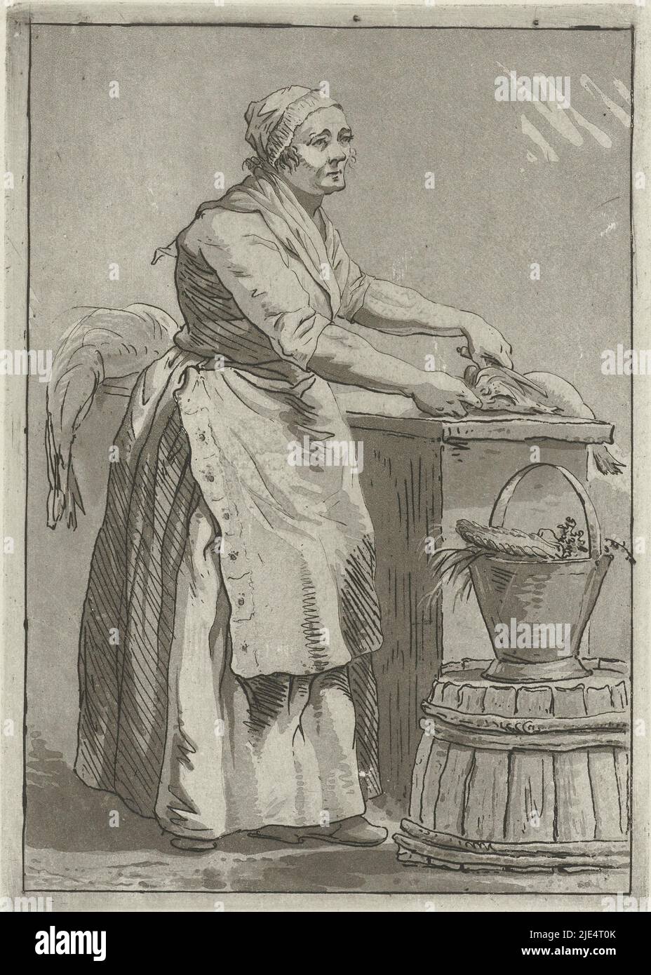 Fish cleaning woman study hi-res stock photography and images - Alamy