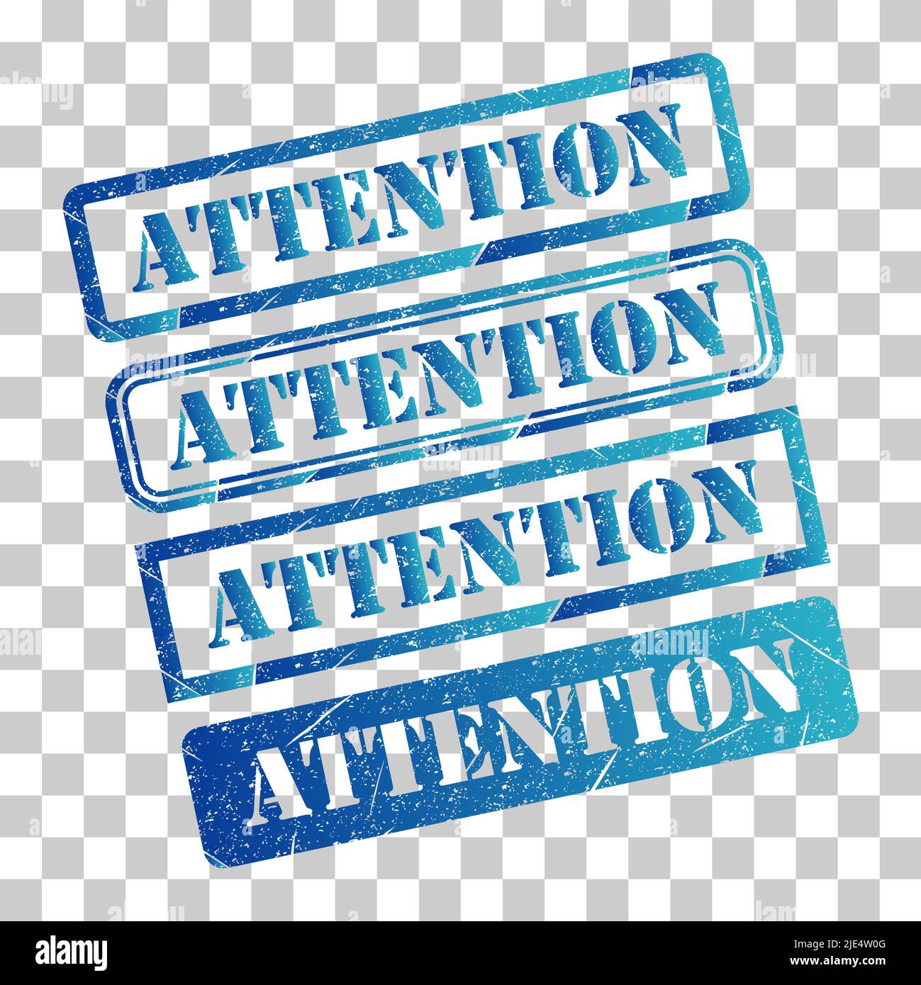 Set of Attention stamp symbol, label sticker sign button, text banner ...