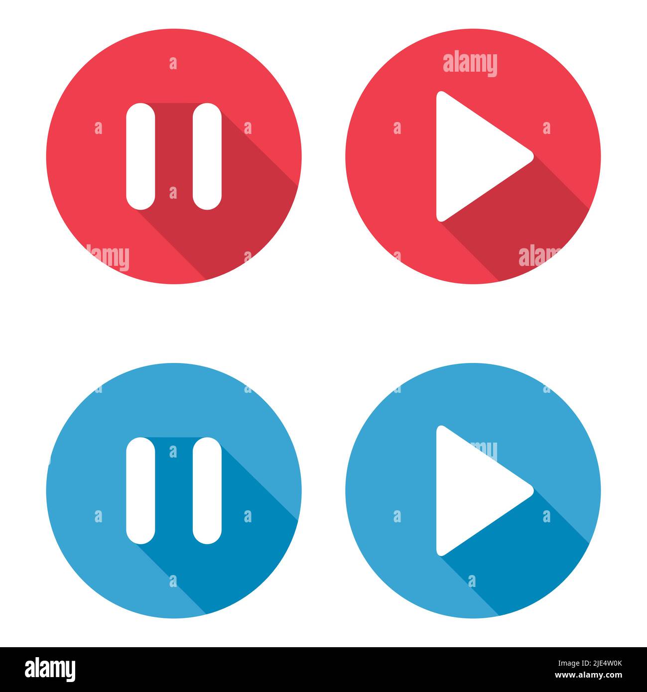 Icon transparent set play button video hi-res stock photography and ...