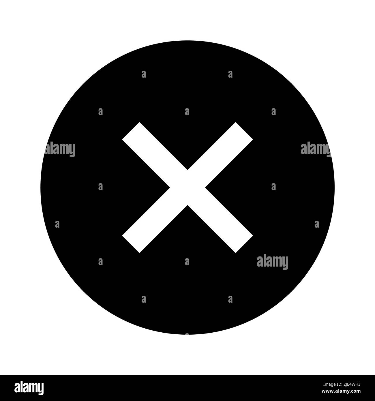 Cross mark icon, X sign, simple error design vector illustration, false ...