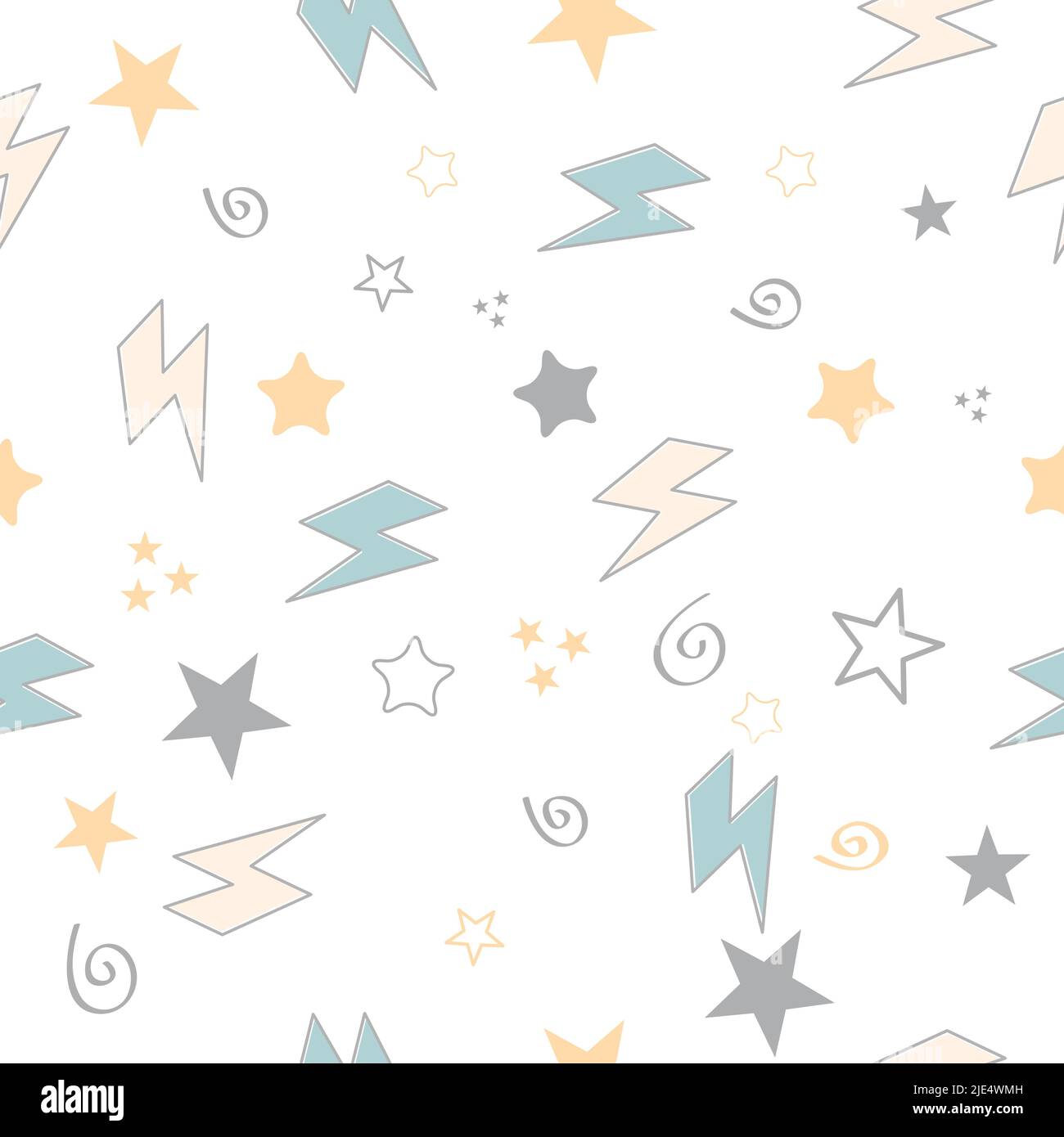 Flash graphic element seamless background, thunder modern cover pattern ...