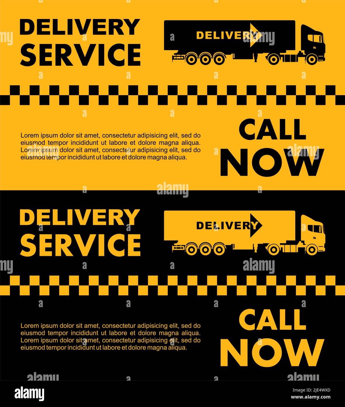 Delivery service concept.Taxi company. Vector yellow and black banner ...