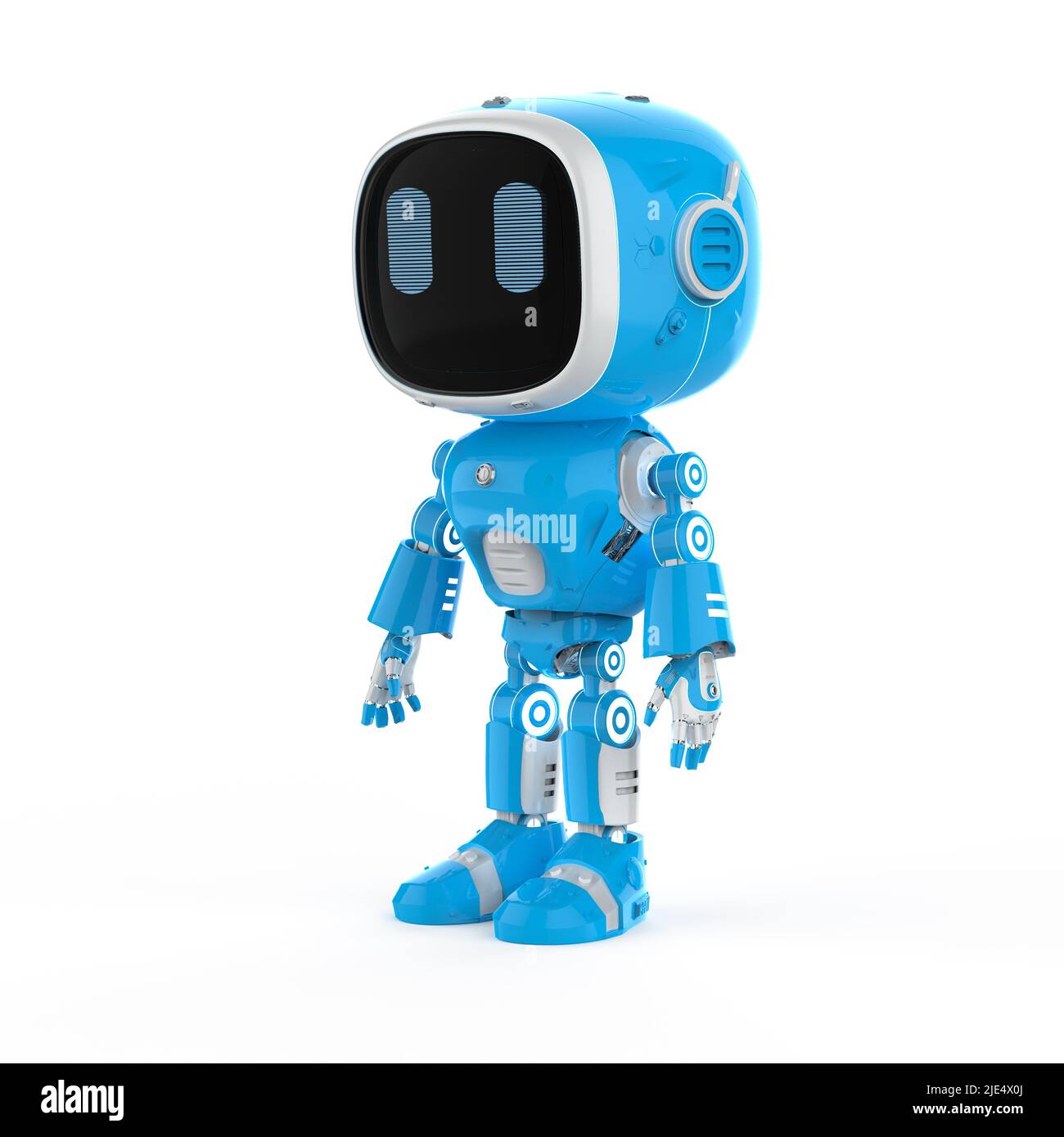 3d rendering cute and small artificial intelligence assistant robot ...