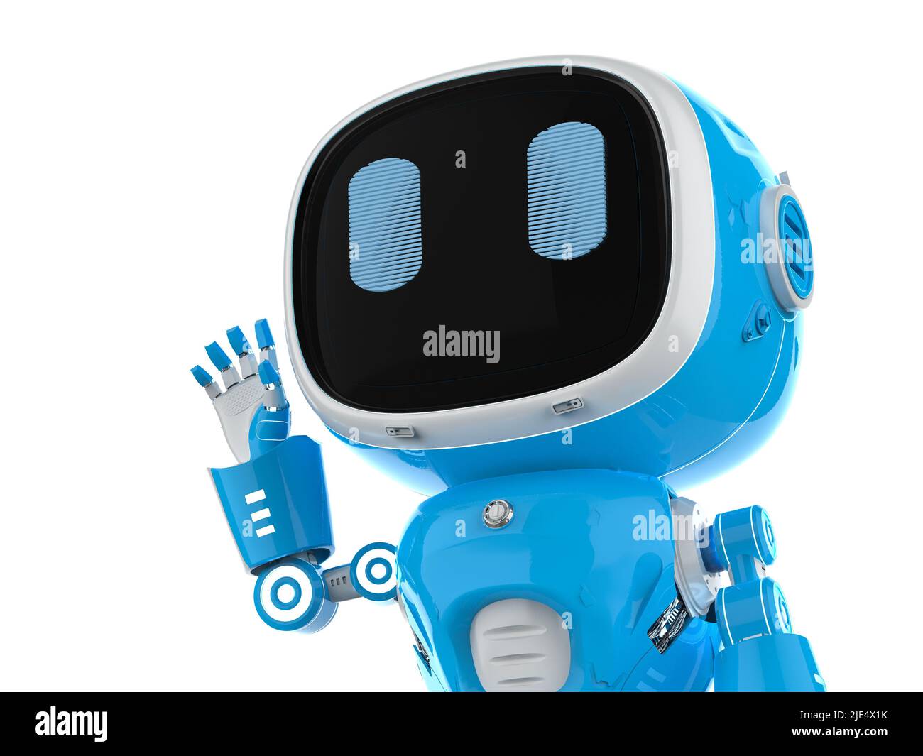 3d rendering cute and small artificial intelligence assistant robot ...