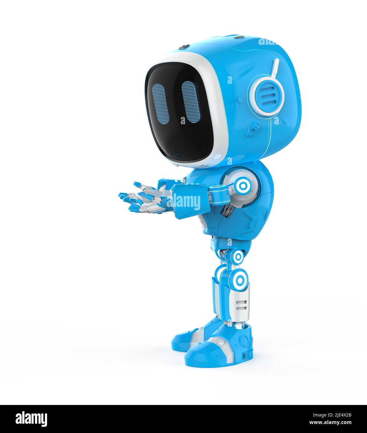 3d Rendering Cute And Small Artificial Intelligence Assistant Robot
