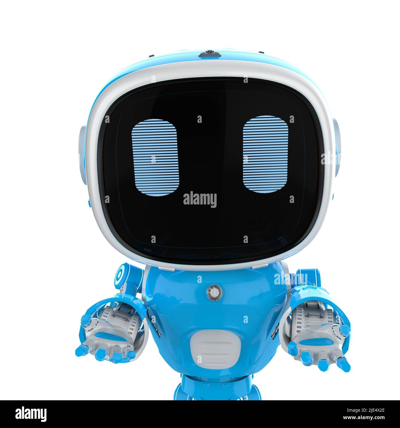 3d rendering cute and small artificial intelligence assistant robot ...