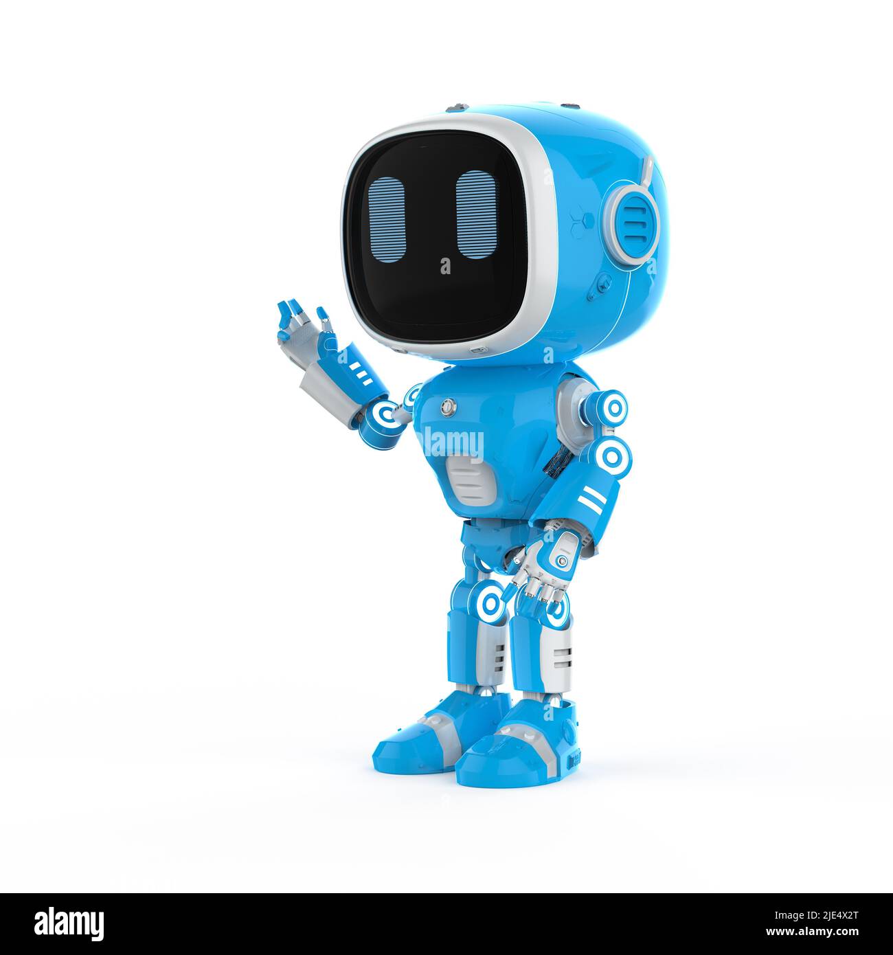 3d rendering cute and small artificial intelligence assistant robot ...
