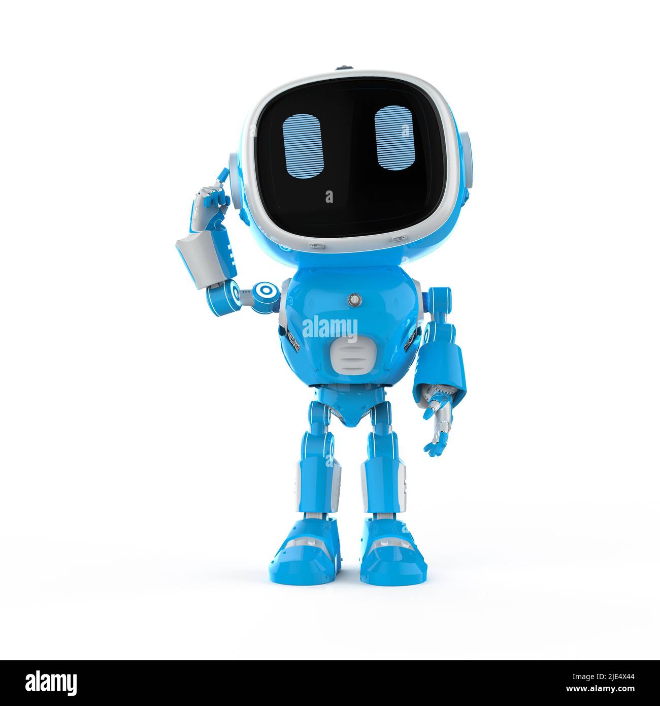 3d rendering cute and small artificial intelligence assistant robot ...