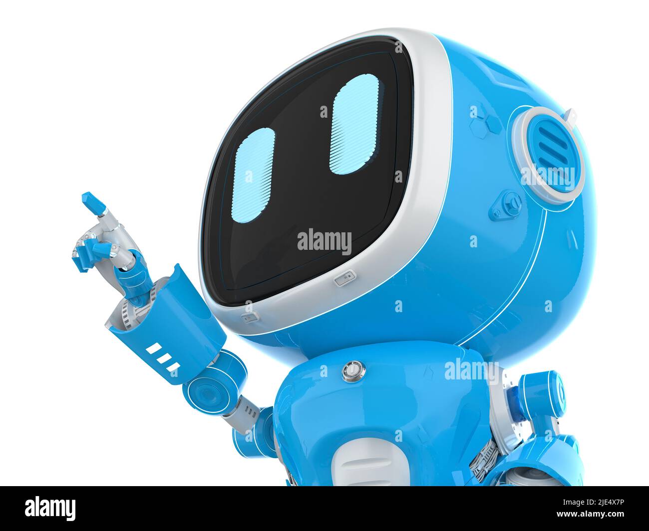 3d rendering cute and small artificial intelligence assistant robot ...