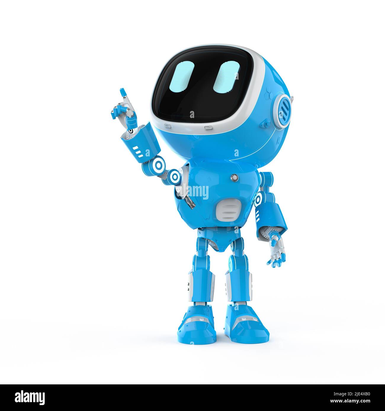 3d rendering cute and small artificial intelligence assistant robot ...
