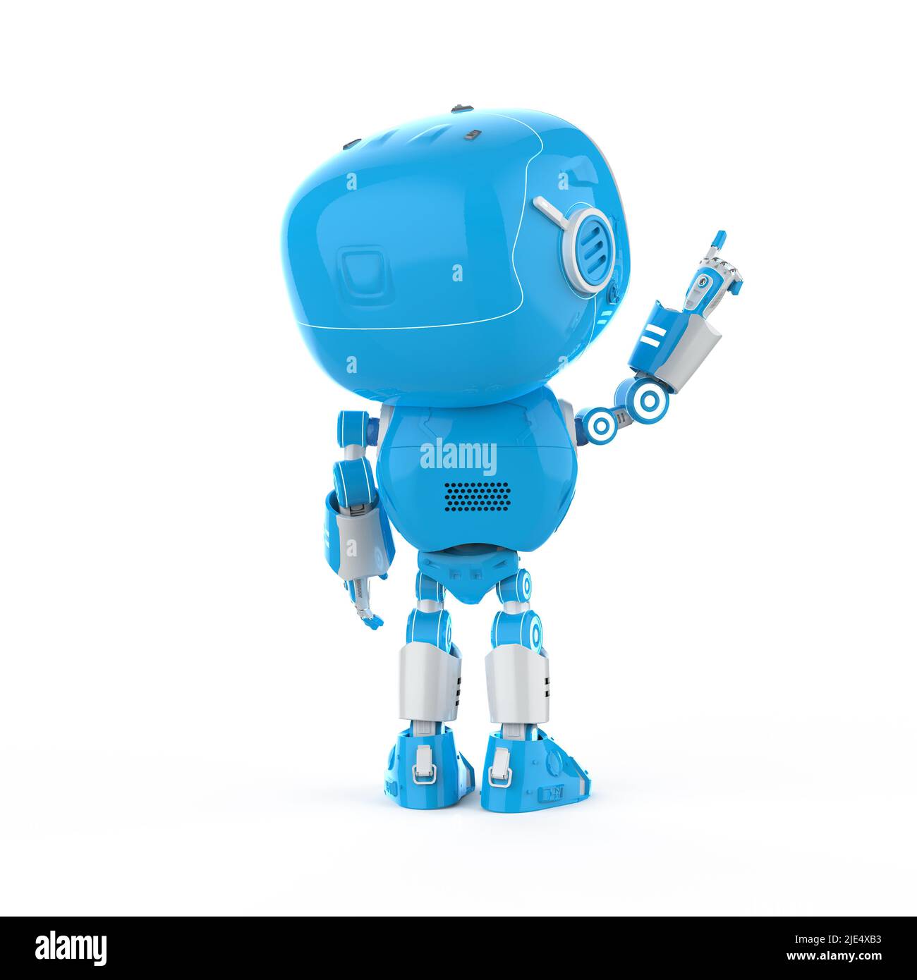 3d rendering cute and small artificial intelligence assistant robot ...