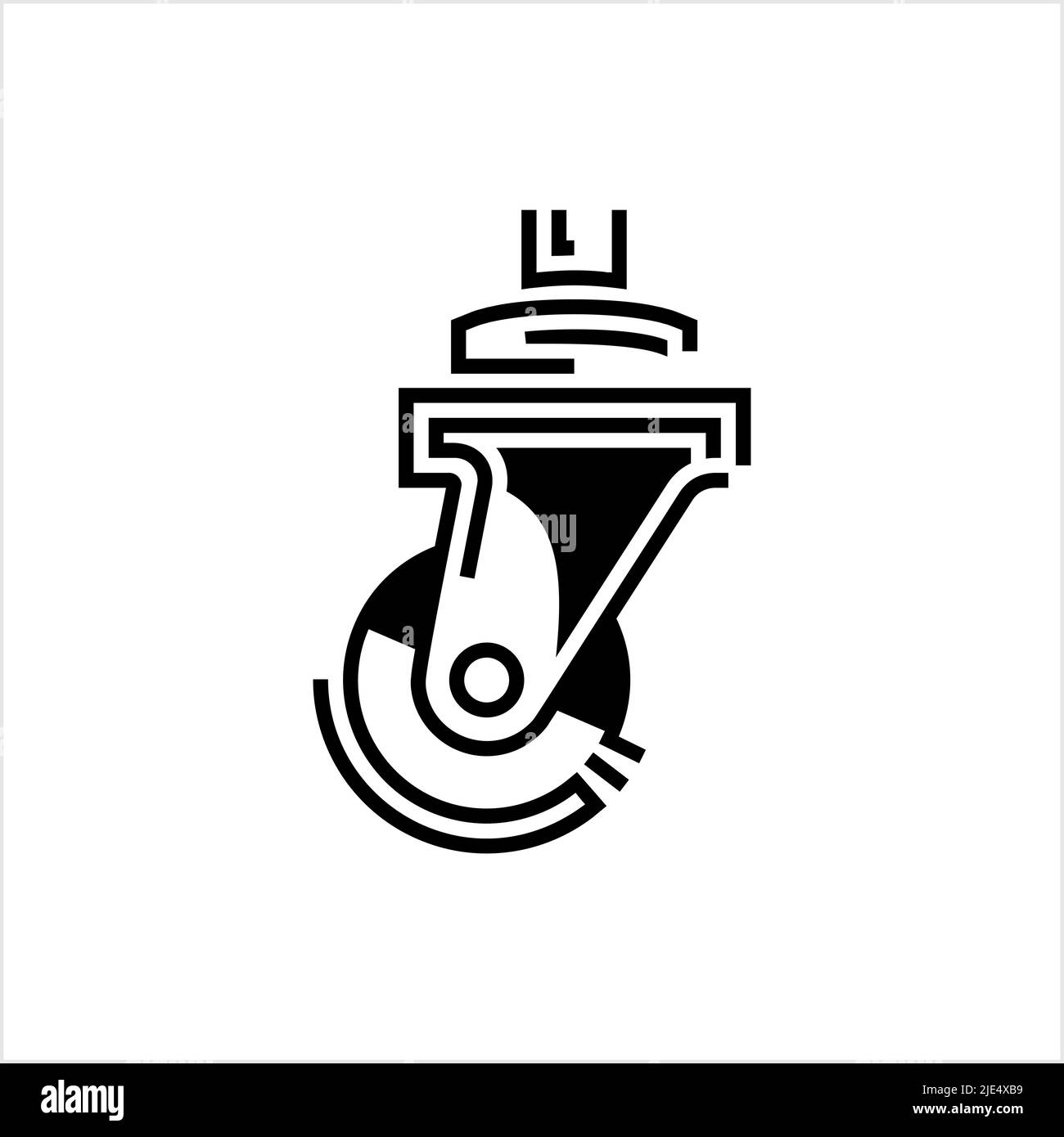 Caster Wheel Icon Vector Art Illustration Stock Vector Image & Art - Alamy