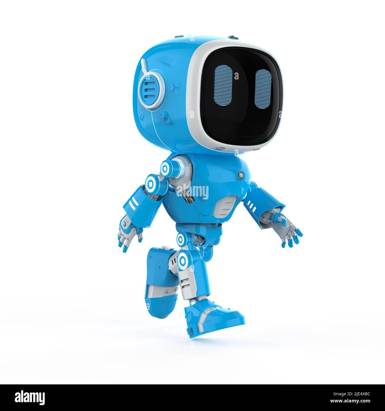3d rendering cute and small artificial intelligence assistant robot ...