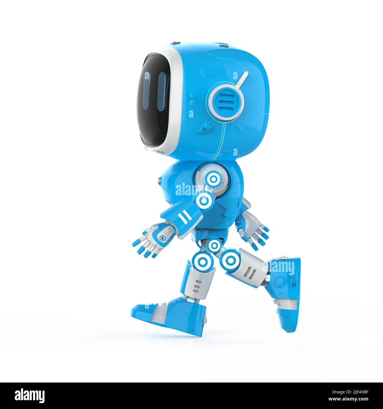 3d rendering cute and small artificial intelligence assistant robot ...