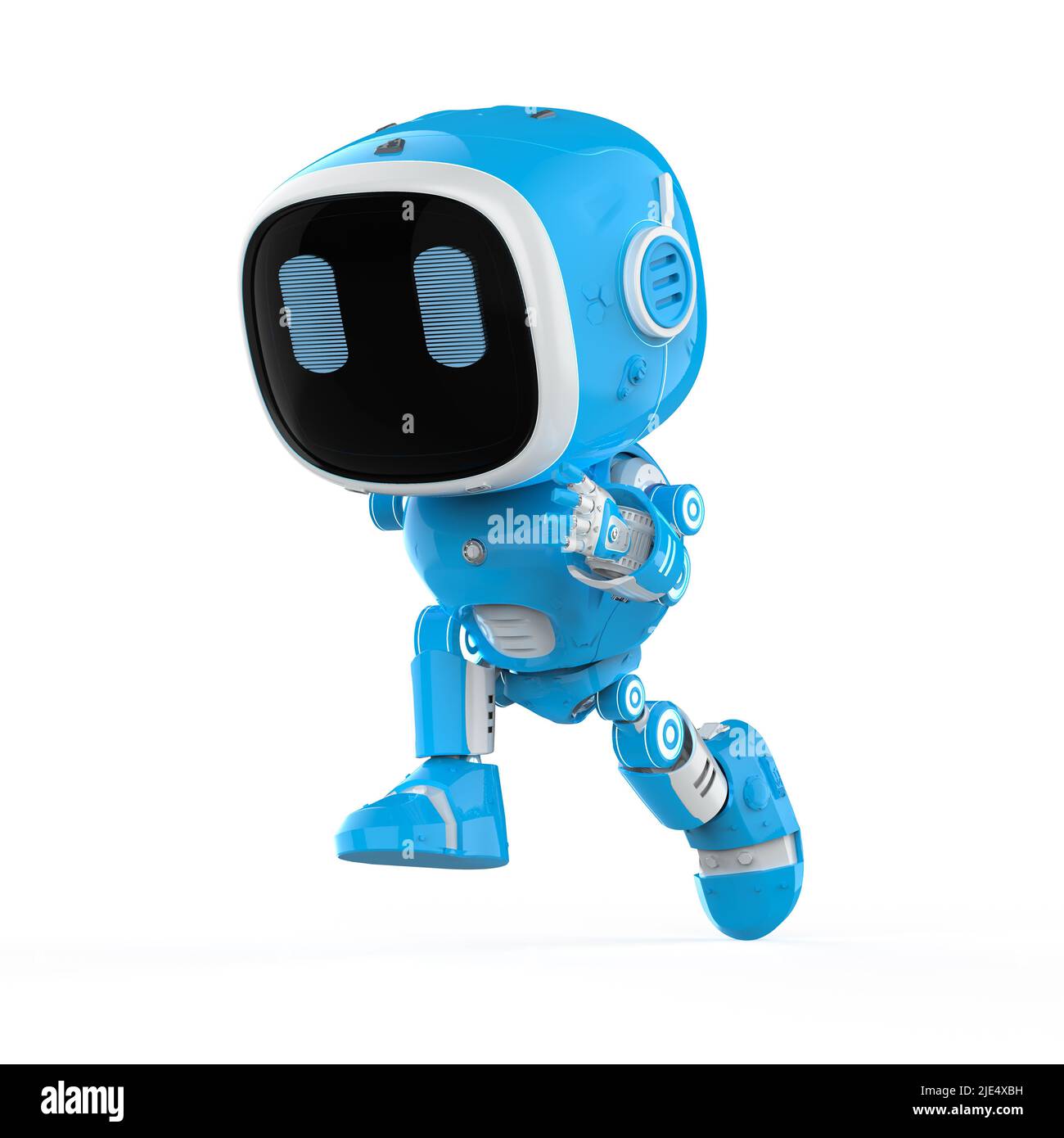 3d rendering cute and small artificial intelligence assistant robot ...
