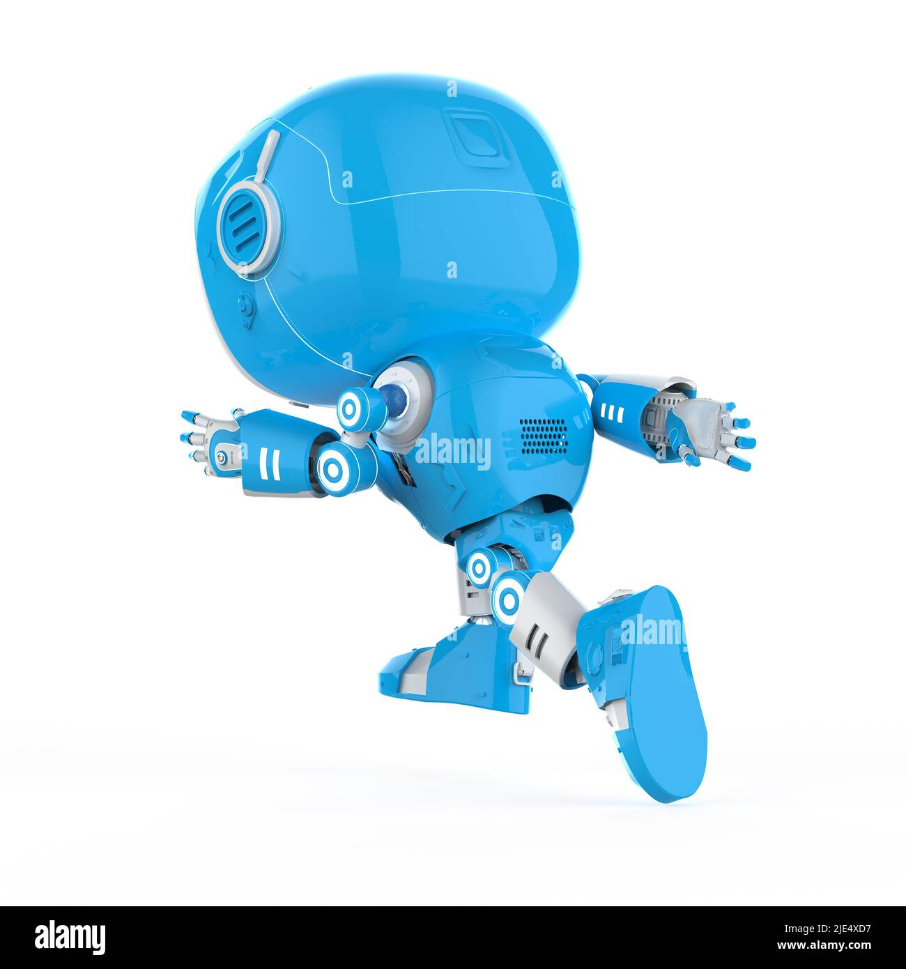 3d rendering cute and small artificial intelligence assistant robot ...