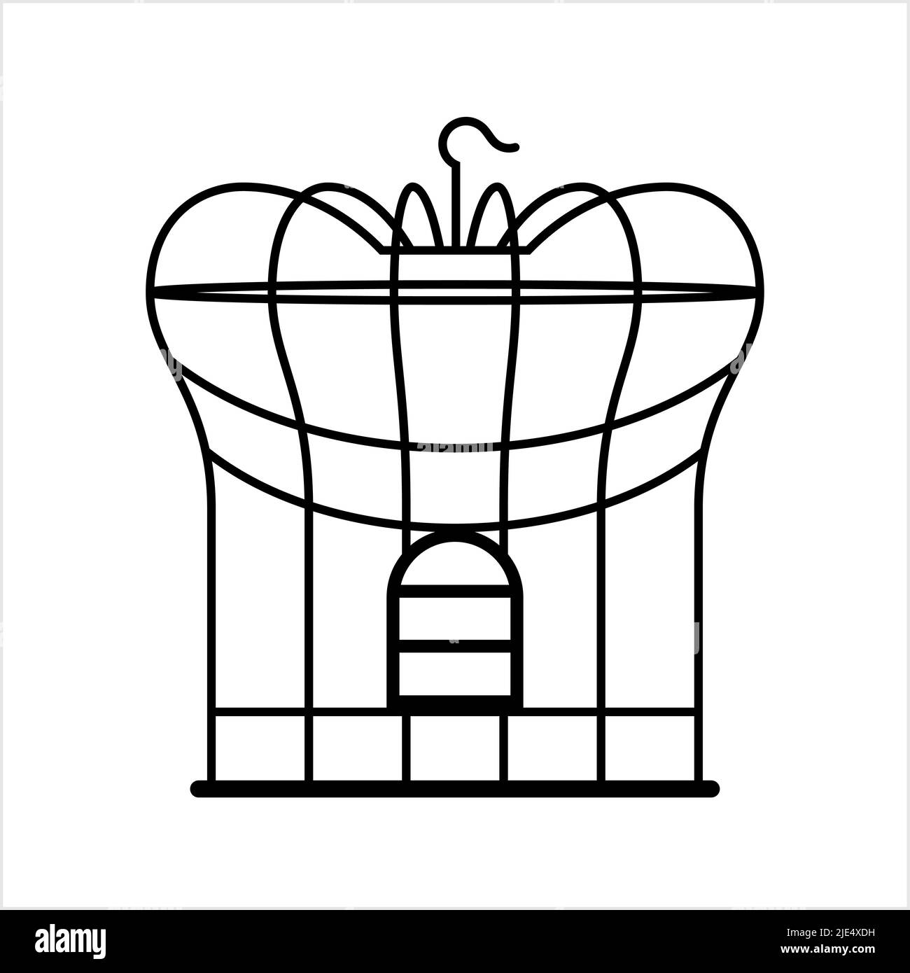Bird Cage Icon, Bird Cage Vector Art Illustration Stock Vector Image ...